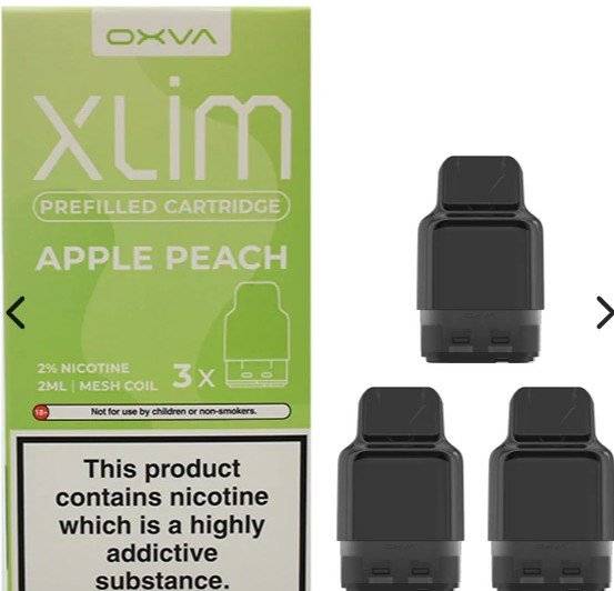 OXVA Xlim cartuse Preumplute Apple Peach 2% Nicotina 2ml x3Buc